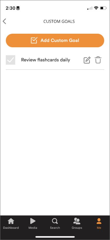 Add and Update Custom Goals