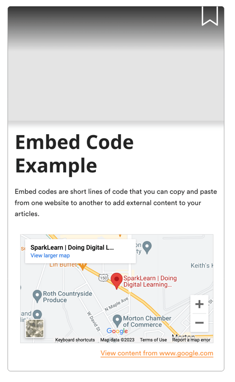 Use Embed Codes to Add External Content to Articles