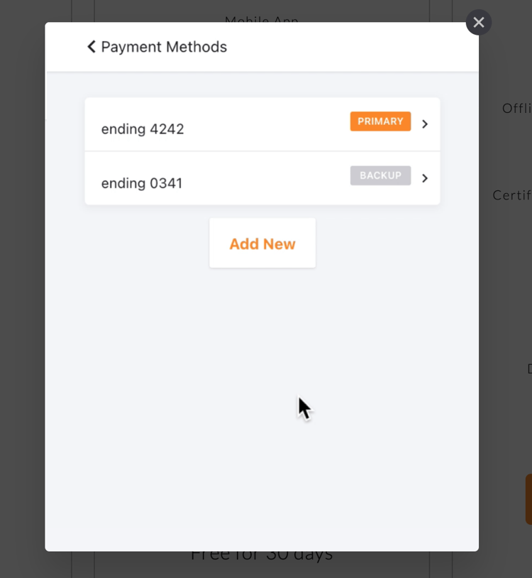 Manage Your Payment Methods