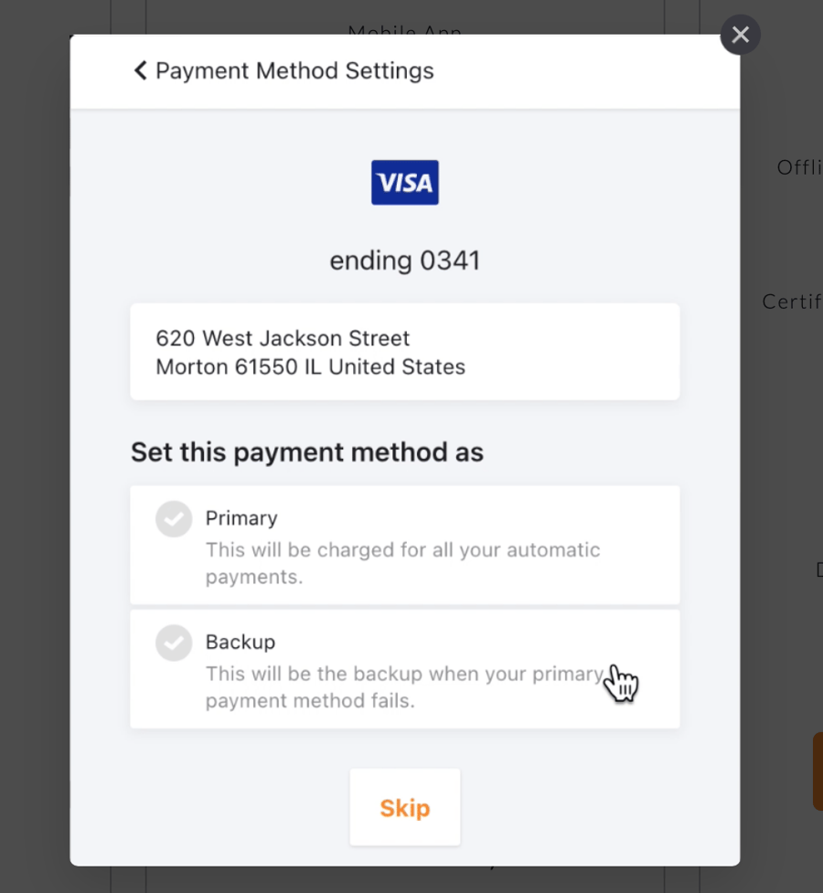 Manage Your Payment Methods