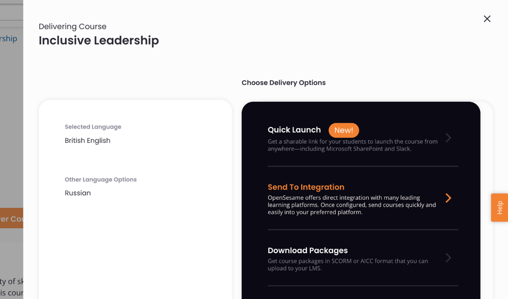 Add OpenSesame Content to SparkLearn