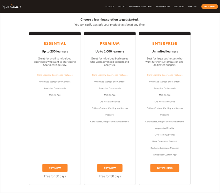 Start a Free Trial of SparkLearn