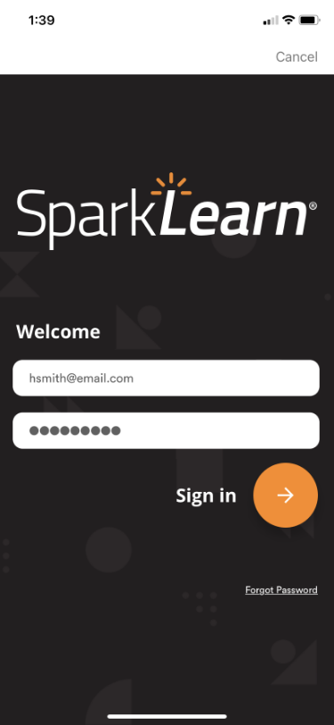 Download and Sign In to the SparkLearn App